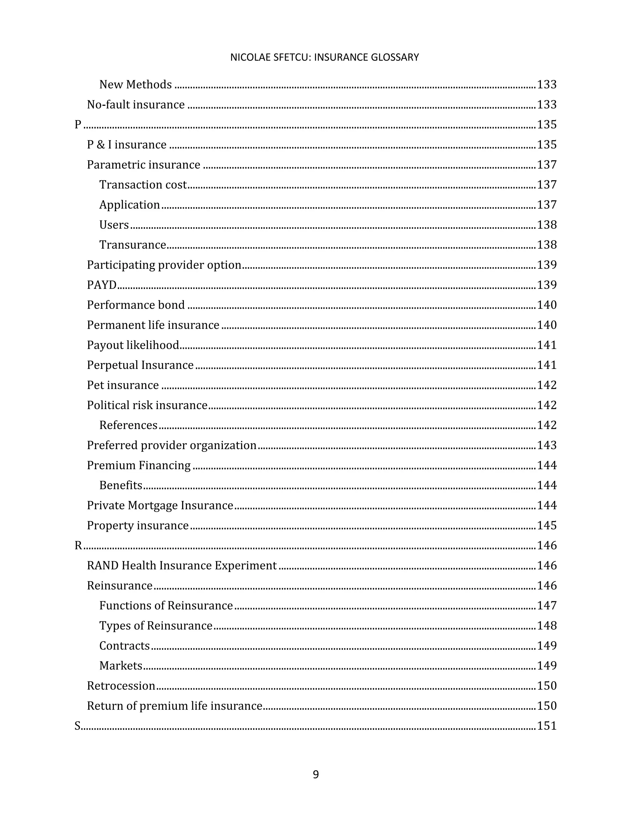 Insurance Glossary | PDF