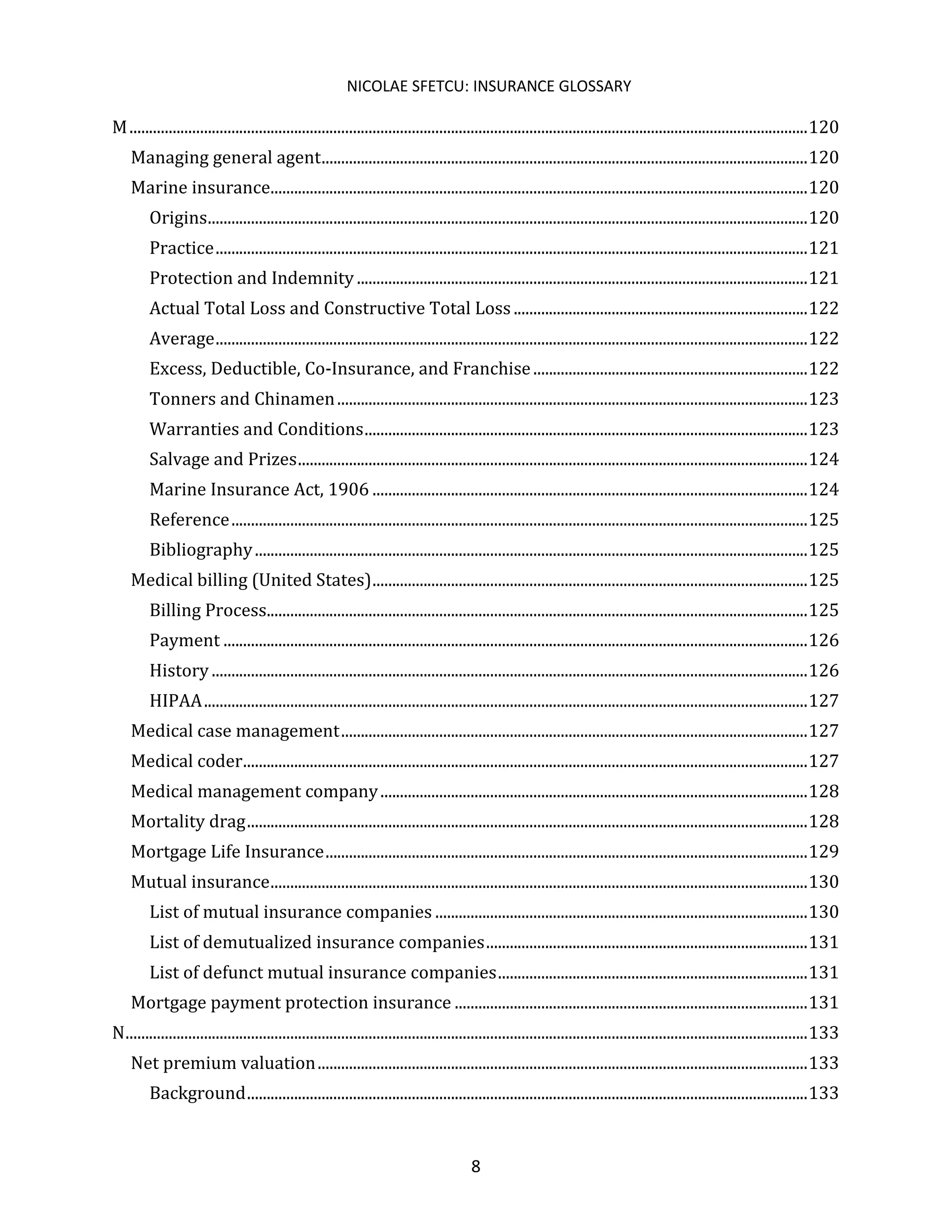 Insurance Glossary | PDF