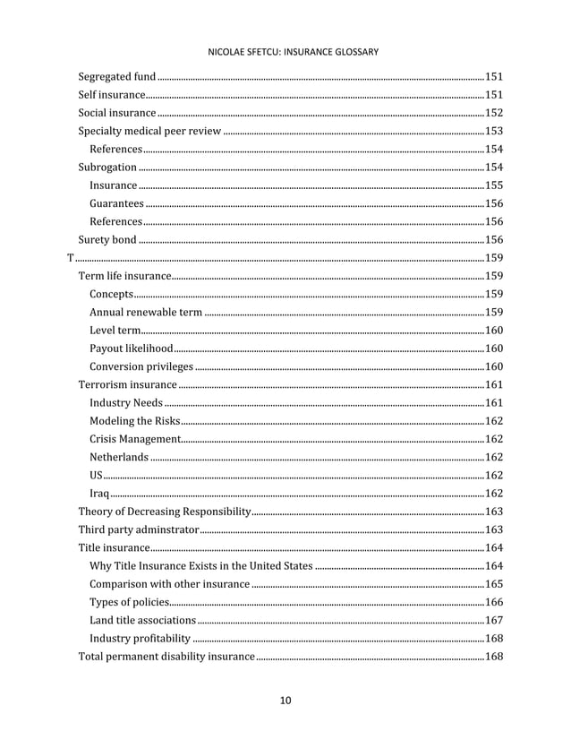 Insurance Glossary | PDF