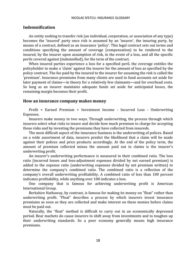 Insurance Glossary | PDF