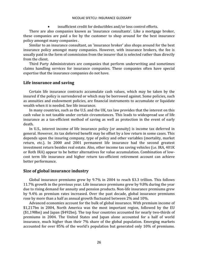 Insurance Glossary | PDF