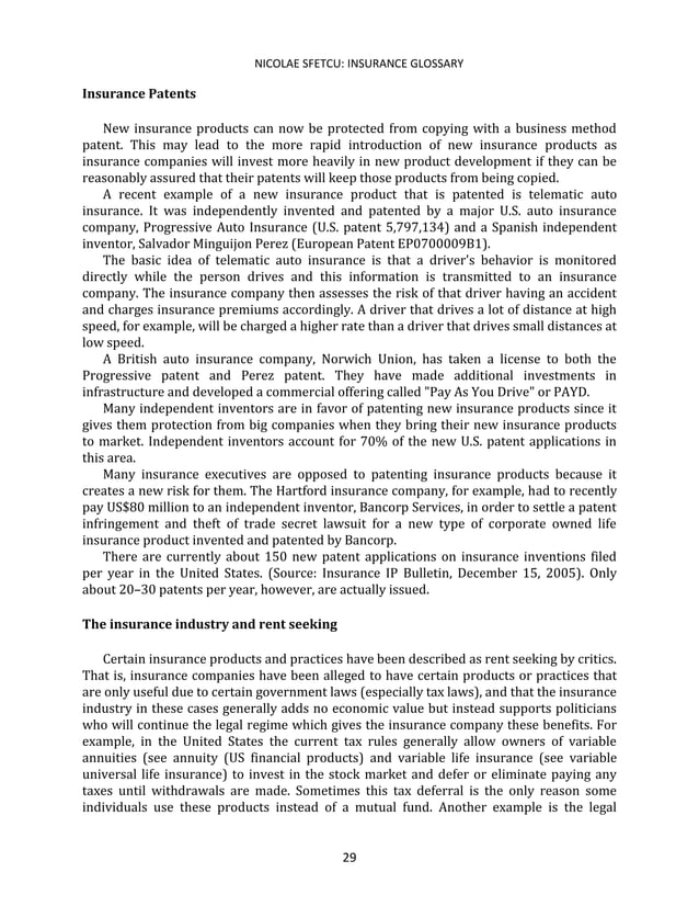 Insurance Glossary | PDF