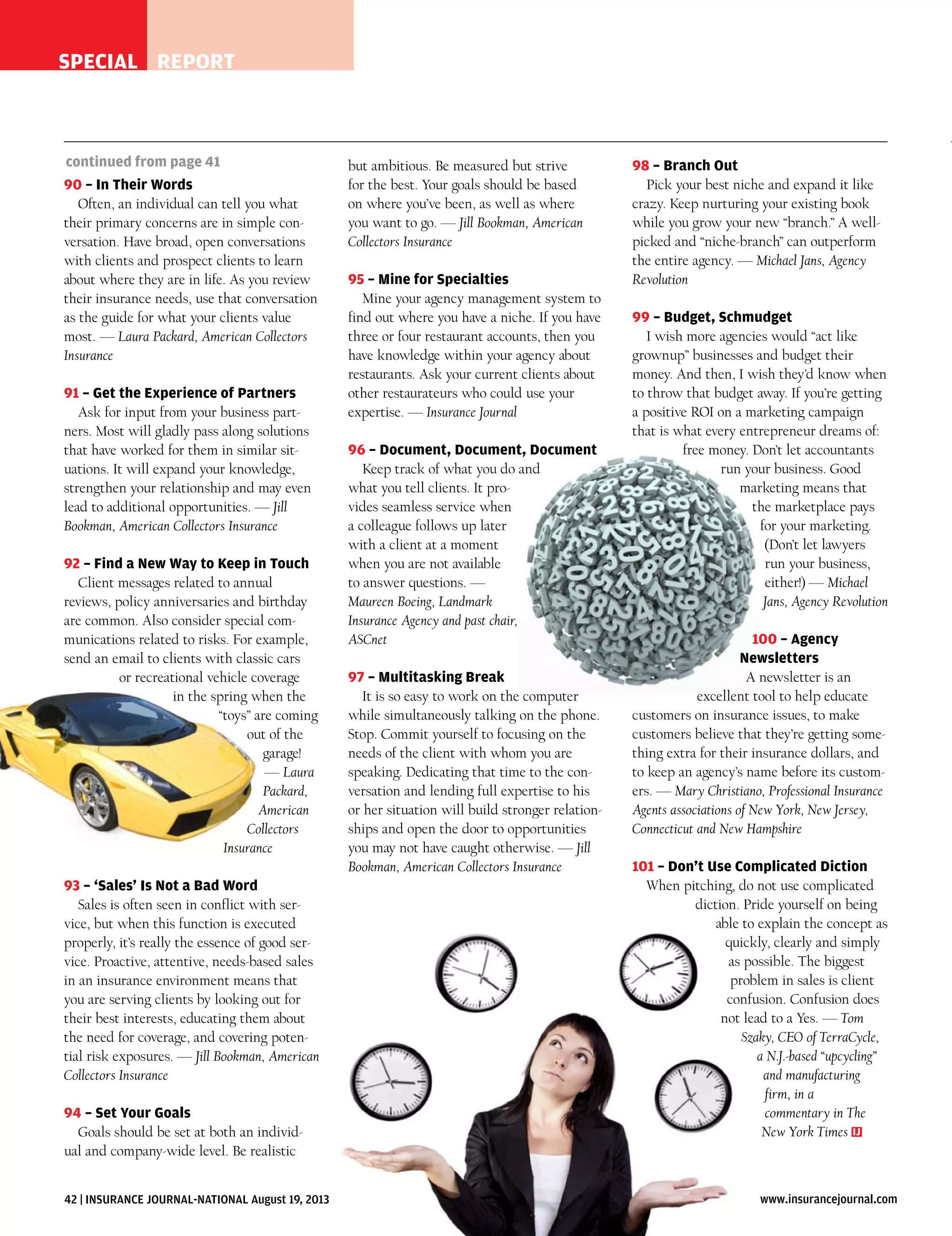 Insurance journal 101 sales and marketing ideas | PDF