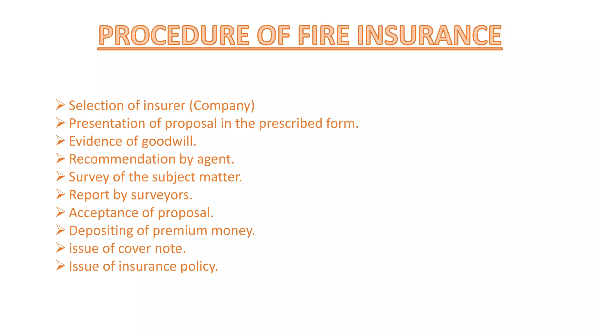 Fire Insurance | PPTX