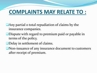 IRDAI, 1999 (Insurance law) | PPTX