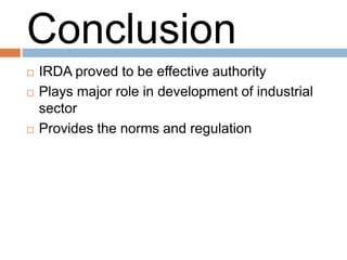 ROLE AND EFFECT OF INSURANCE REGULATORY AND DEVELOPMENT AUTHORITY | PPTX
