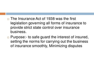 Insurance laws ppt | PPTX