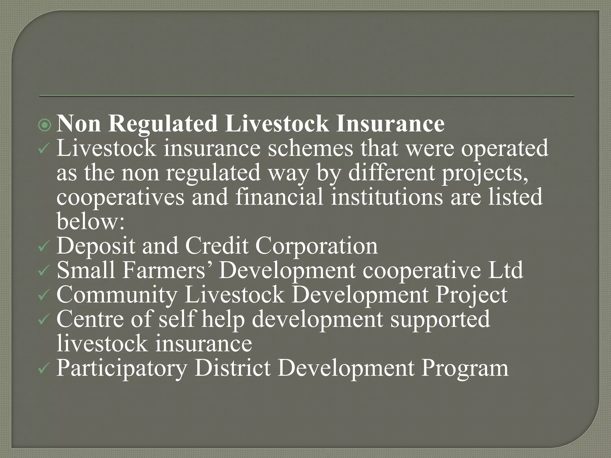 Insurance: Concept, Mechanism and effectiveness in agriculture and ...