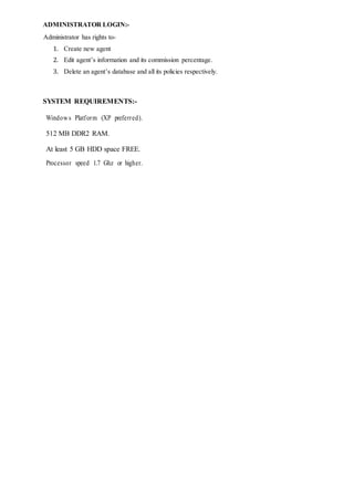 Insurance management system | DOCX