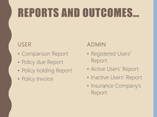 Insurance management system | PPTX