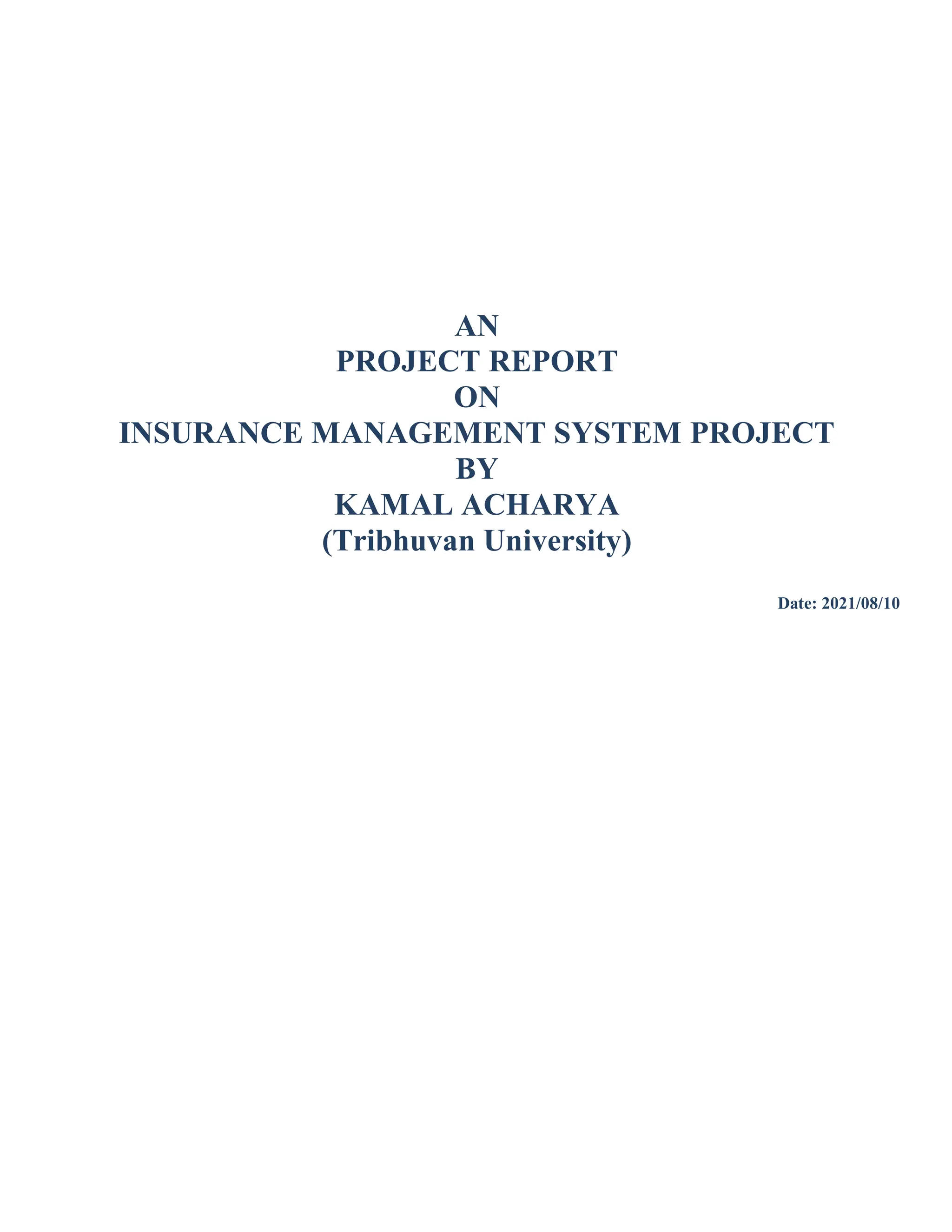 Insurance management system project report.pdf