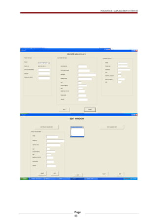 Insurance management system report on visual basic | DOC