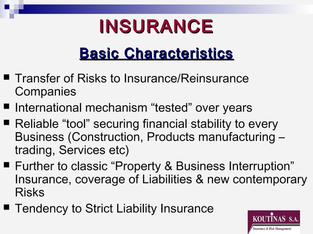 Insurance of Corporate Business Risks | PPT
