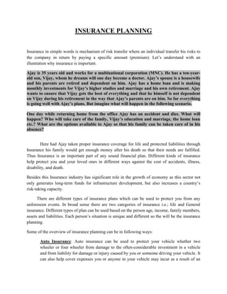 Insurance planning | DOCX