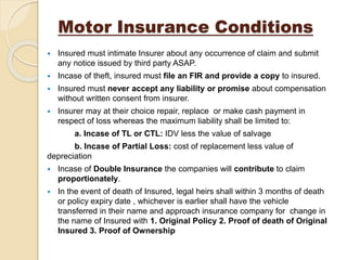 Insurance policy conditions | PPT