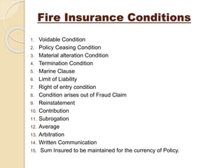 Insurance policy conditions | PPT