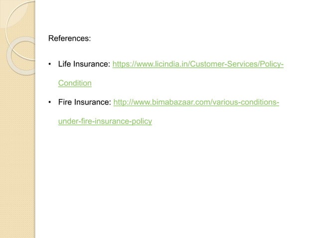 Insurance policy conditions | PPT