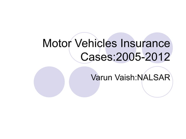 Motor Vehicles Insurance | PPT | Motor Insurance | Insurance