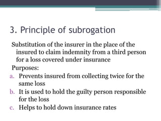 Insurance principles | PPTX