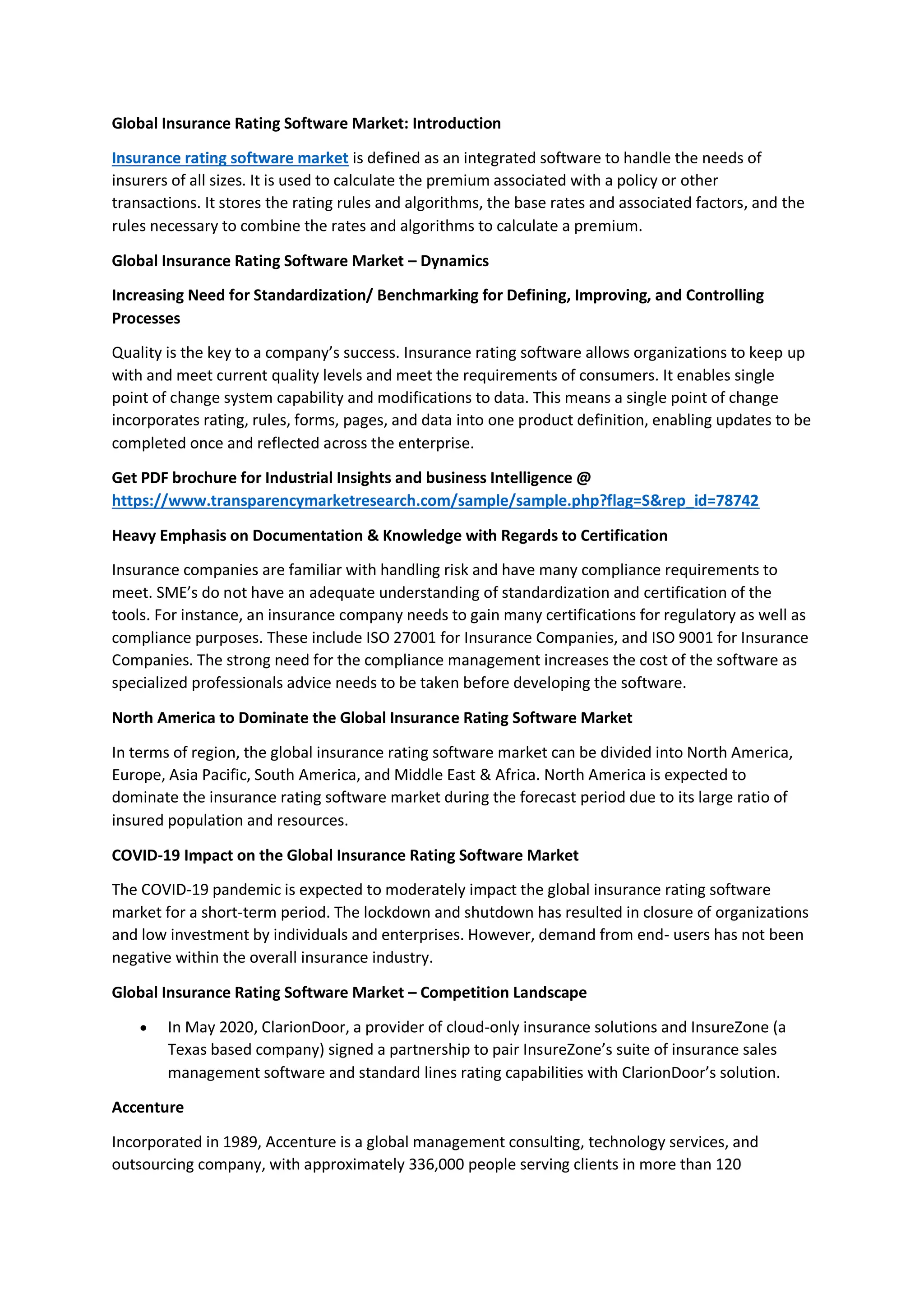 Insurance rating software market | PDF