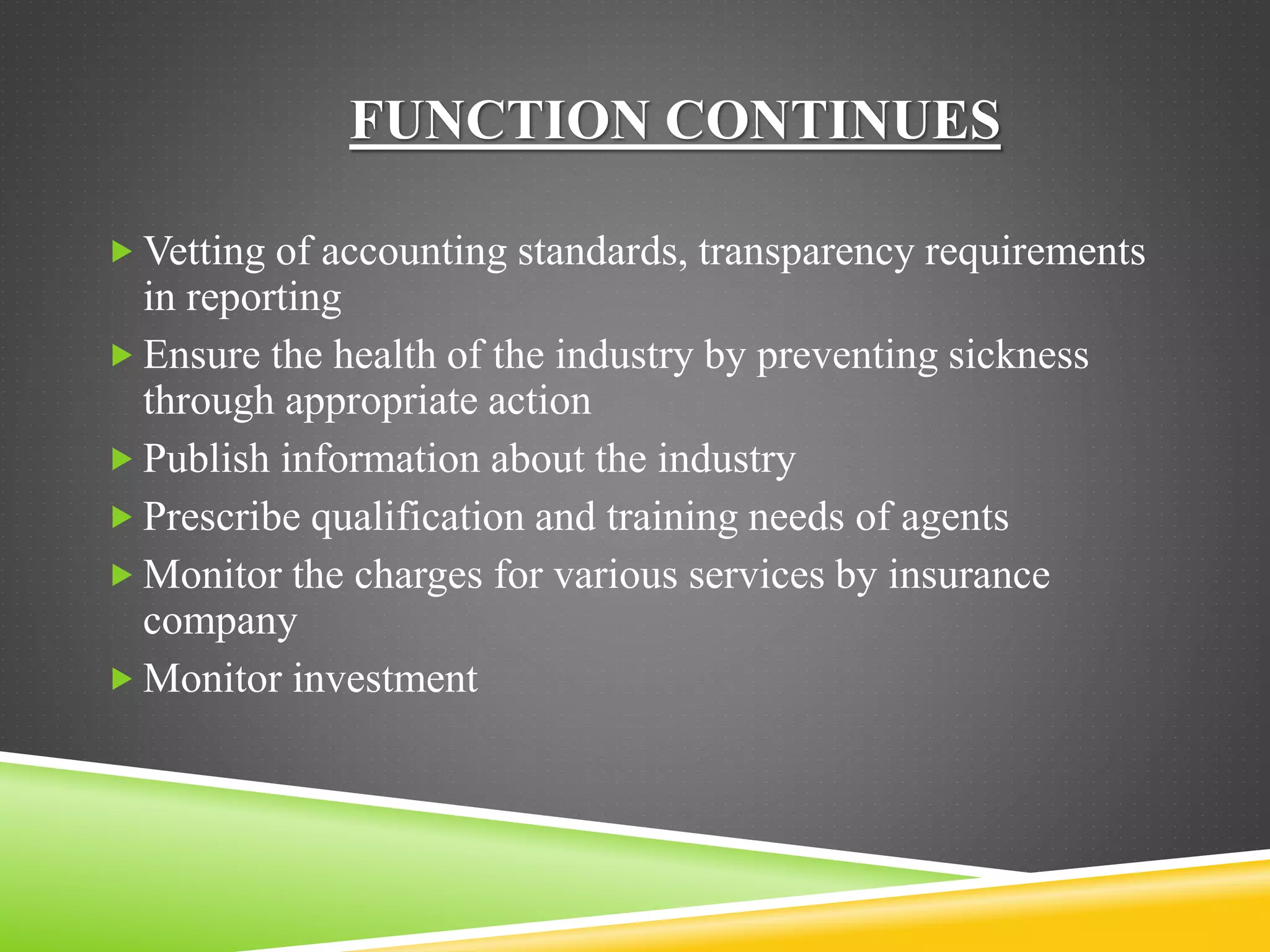 Insurance regulatory and development authority (irda) | PPTX