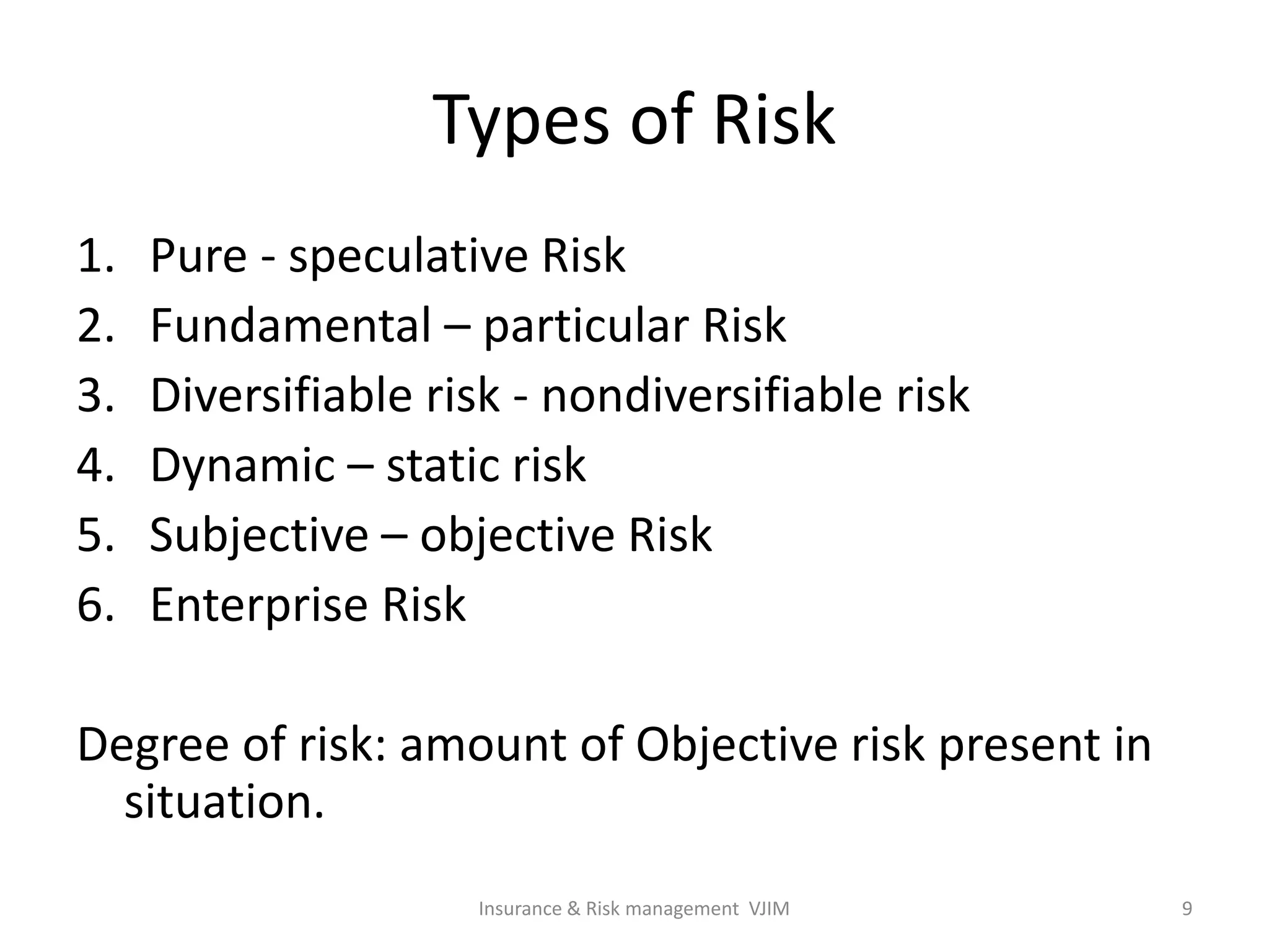 Insurance & risk management modeule 1 part1 a | PPTX
