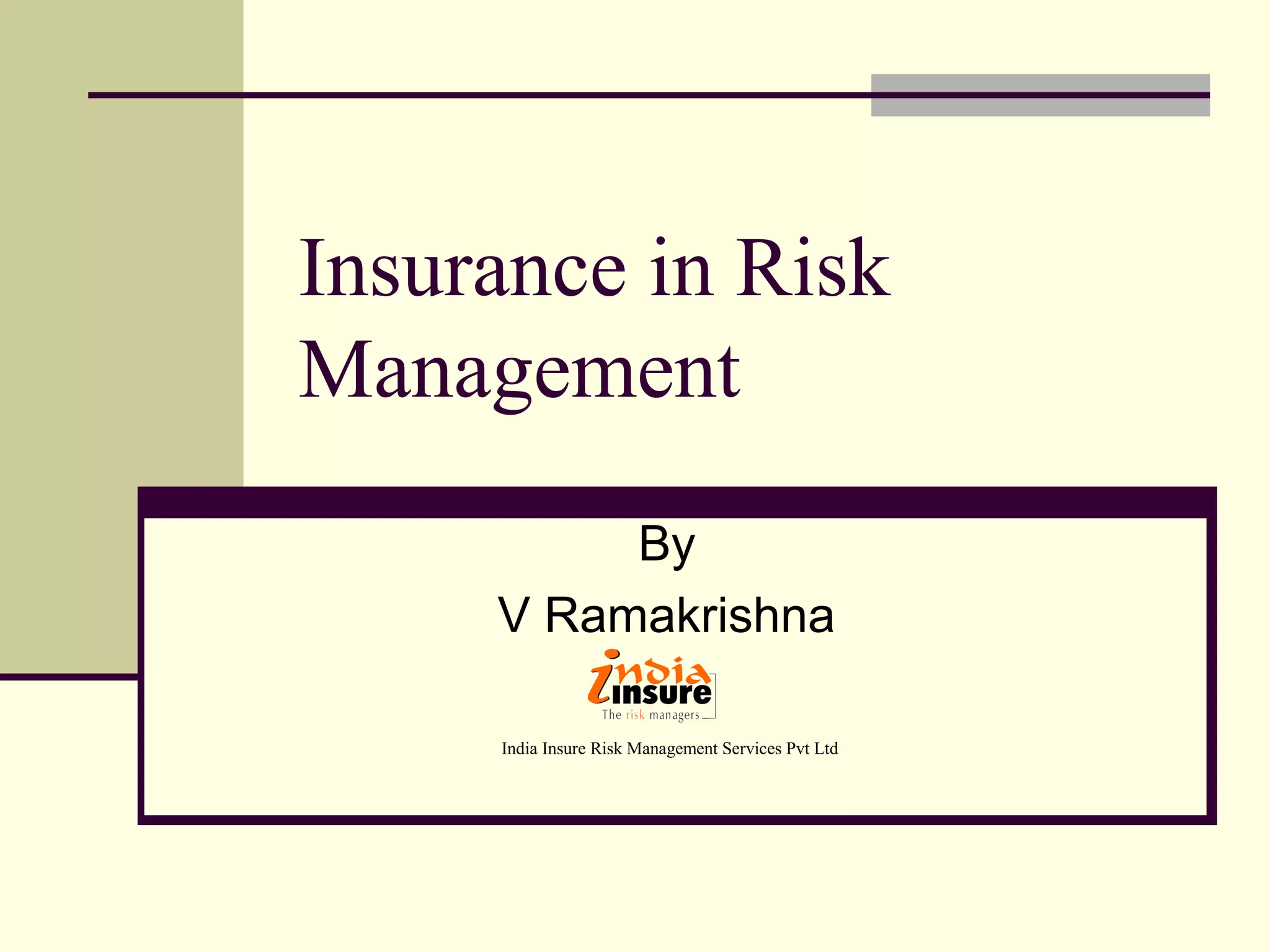 Insurance risk mgmnt | PPT