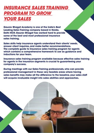 Insurance Sales Training Program To Grow Your Sales | PDF