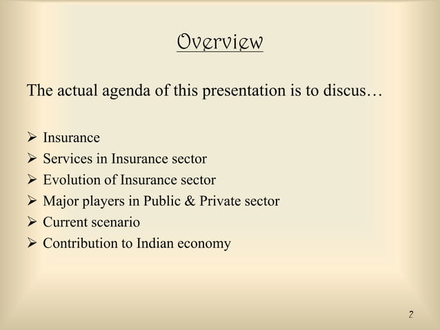 Insurance sector | PPT