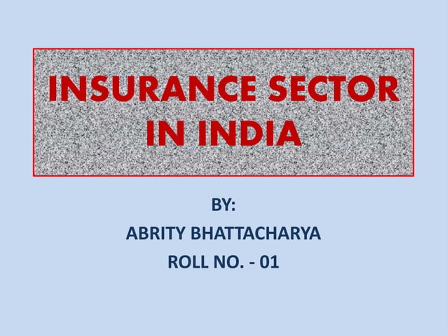 Insurance sector in india | PPTX