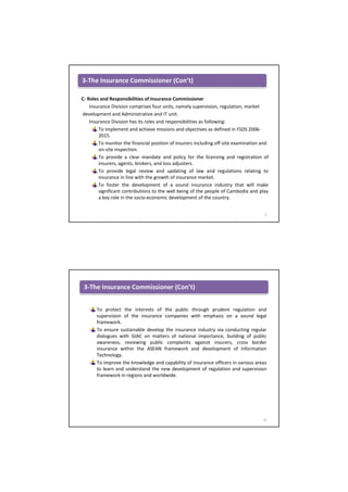 Insurance supervision in cambodia | PDF