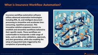 Insurance Workflow Automation: Improve Operational Efficiency with Workflow Automation | PPTX