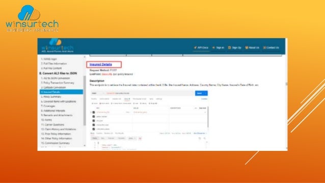 Insured Information in an ACORD AL3 - WinsurTech | PPT