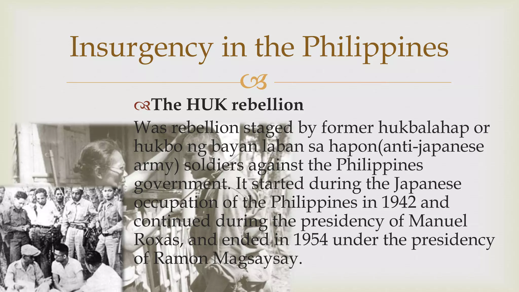 "Insurgency" the Philippine insurgency | PPTX