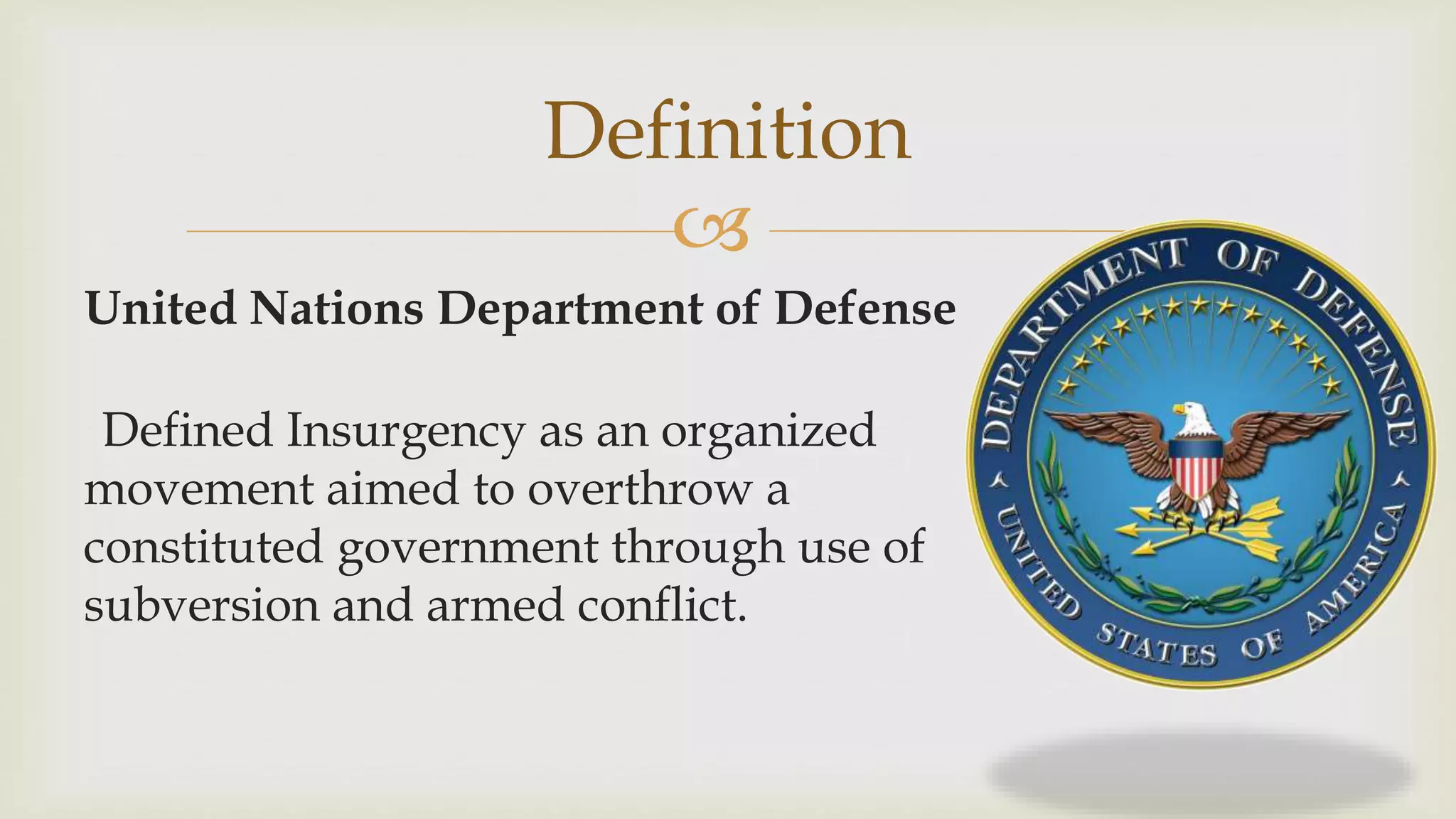 "Insurgency" the Philippine insurgency | PPTX