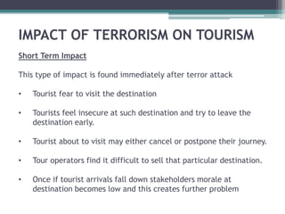 Insurgency effect on tourism | PPTX