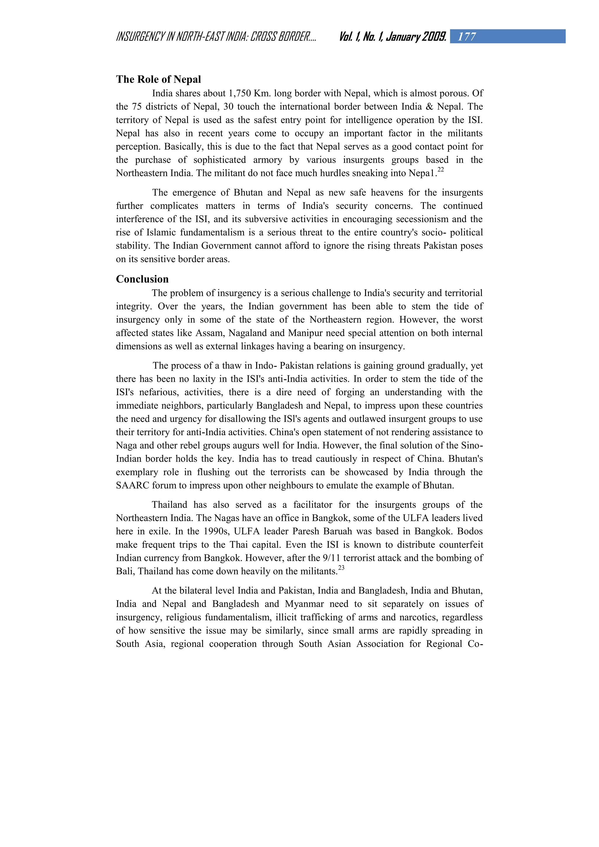 Insurgency in north east | PDF