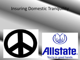 Insure Domestic Tranquility Preamble