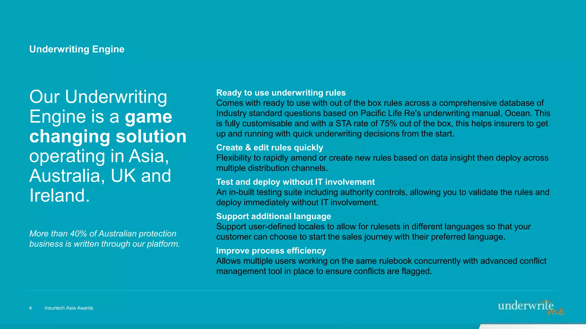 The Digital Innovation Award - UnderwriteMe | PPT