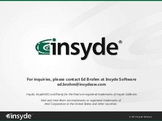 Fast Boot Times with InsydeH2O | PPTX