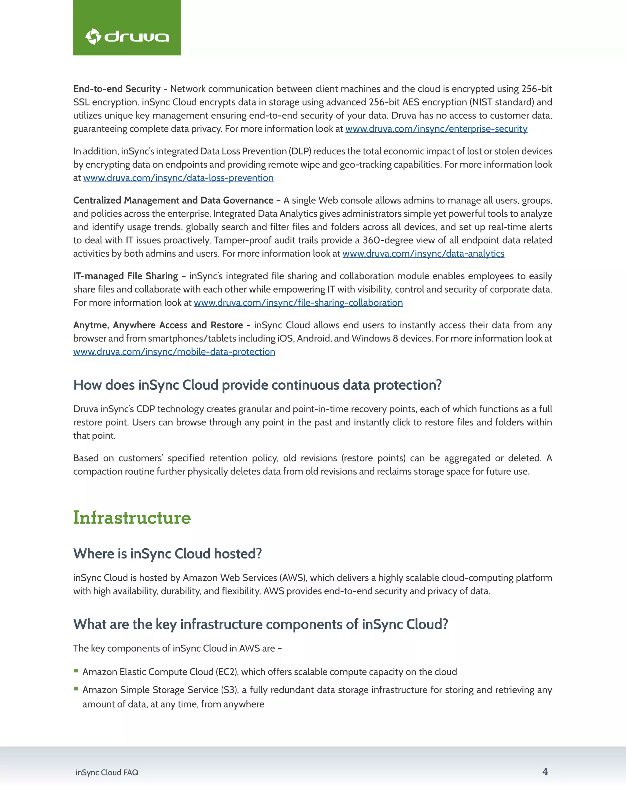 inSync Cloud FAQ | PDF