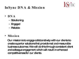 In Sync Consulting - Profile | PPT | Management Consulting Industry ...