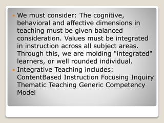 INTEGRATIVE TEACHING BY: Jepoy Pajalla Floriano | PPTX