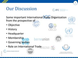 role of international oganizations on international trade | PPT