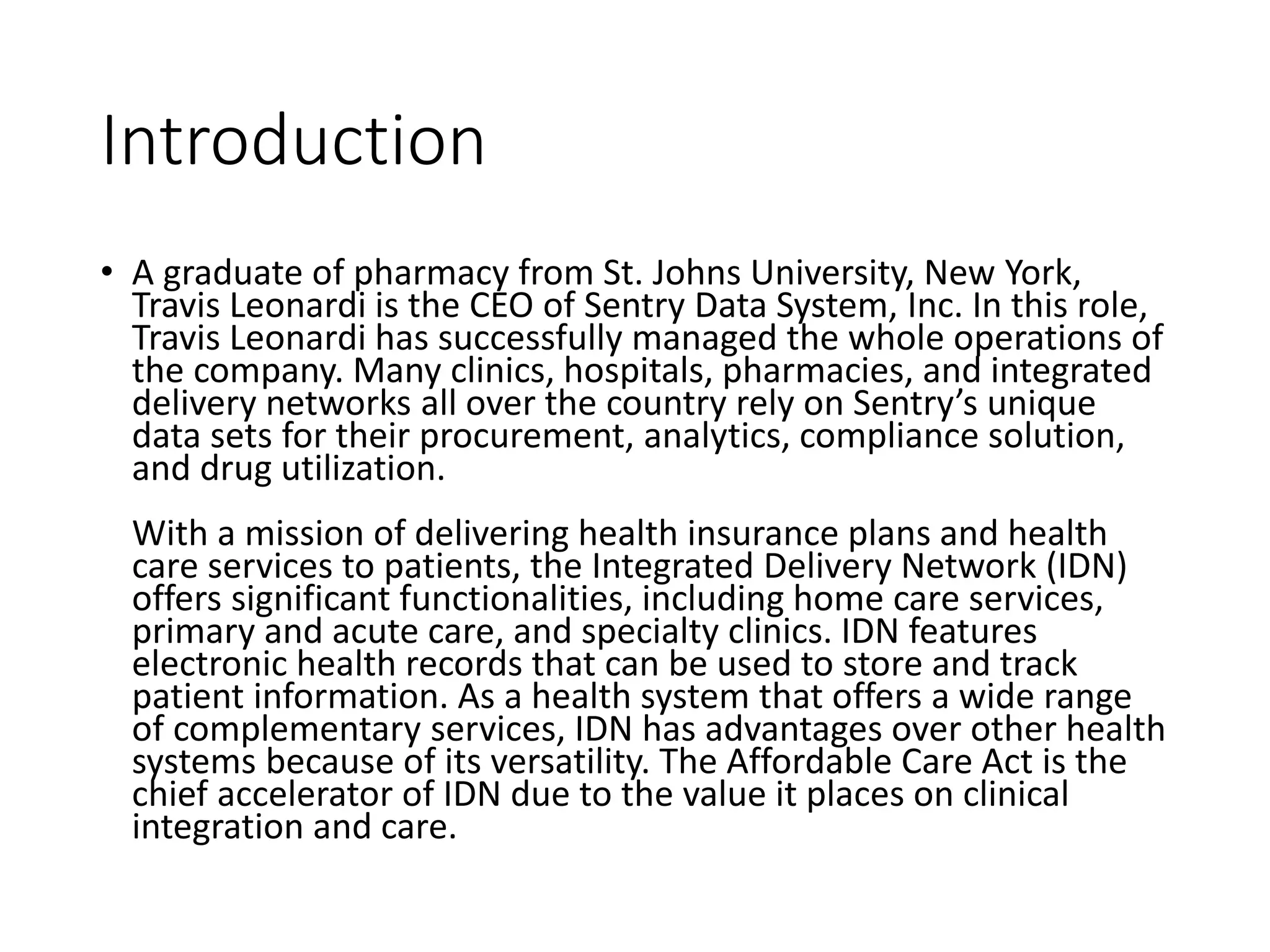 Integrated Delivery Network and its Role in the Healthcare System | PPTX