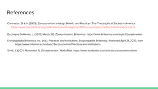 INT.244 Zoroastrianism | PPTX