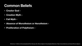 Int 244 african indigenous religions | PDF