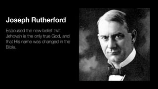 INT-244 Topic 7c Jehovah's Witnesses | PPT