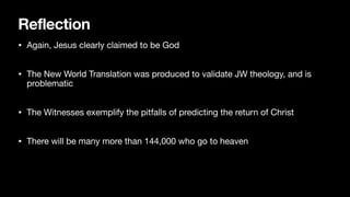 INT-244 Topic 7c Jehovah's Witnesses | PPT