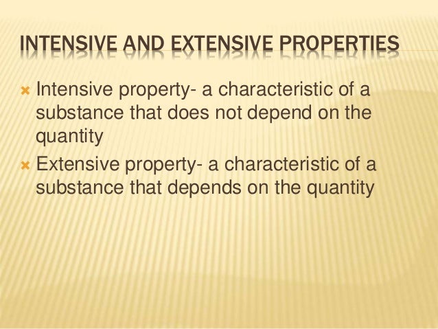 Extensive Properties